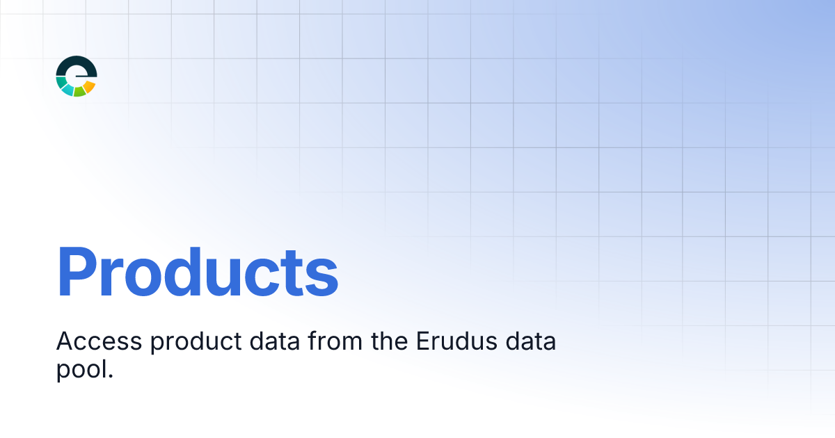Products | Erudus APi