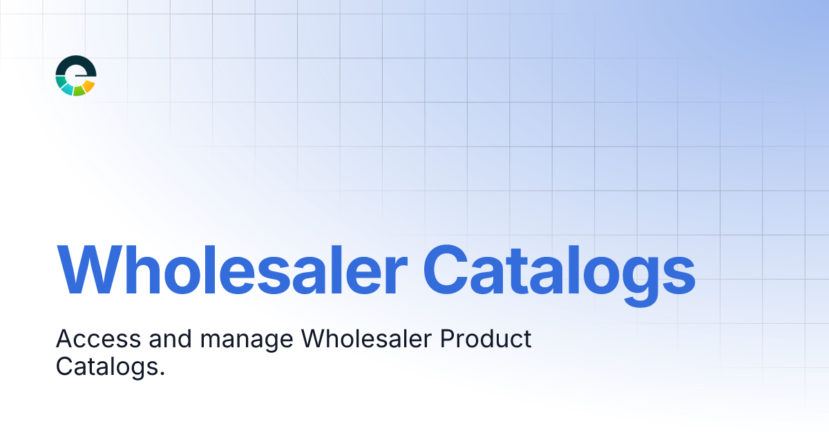 Wholesaler Catalogs | Erudus APi